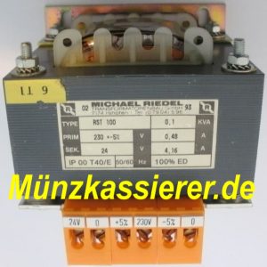 Riedel RST 100 TRAFO Transformator Netzteil 230VAC 24VAC 100VA ...